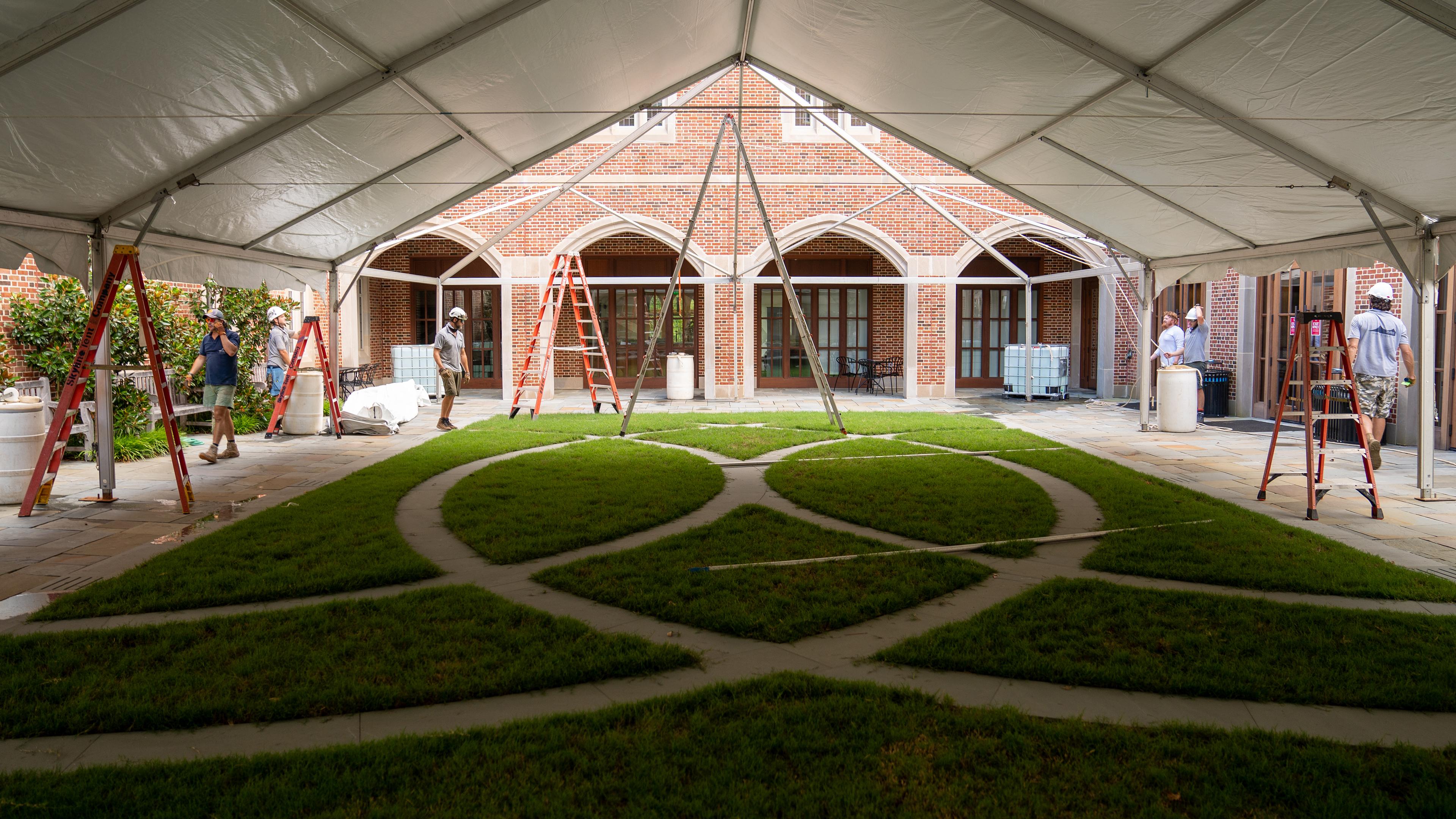 Outdoor campus spaces provide safe areas for classes and gatherings ...