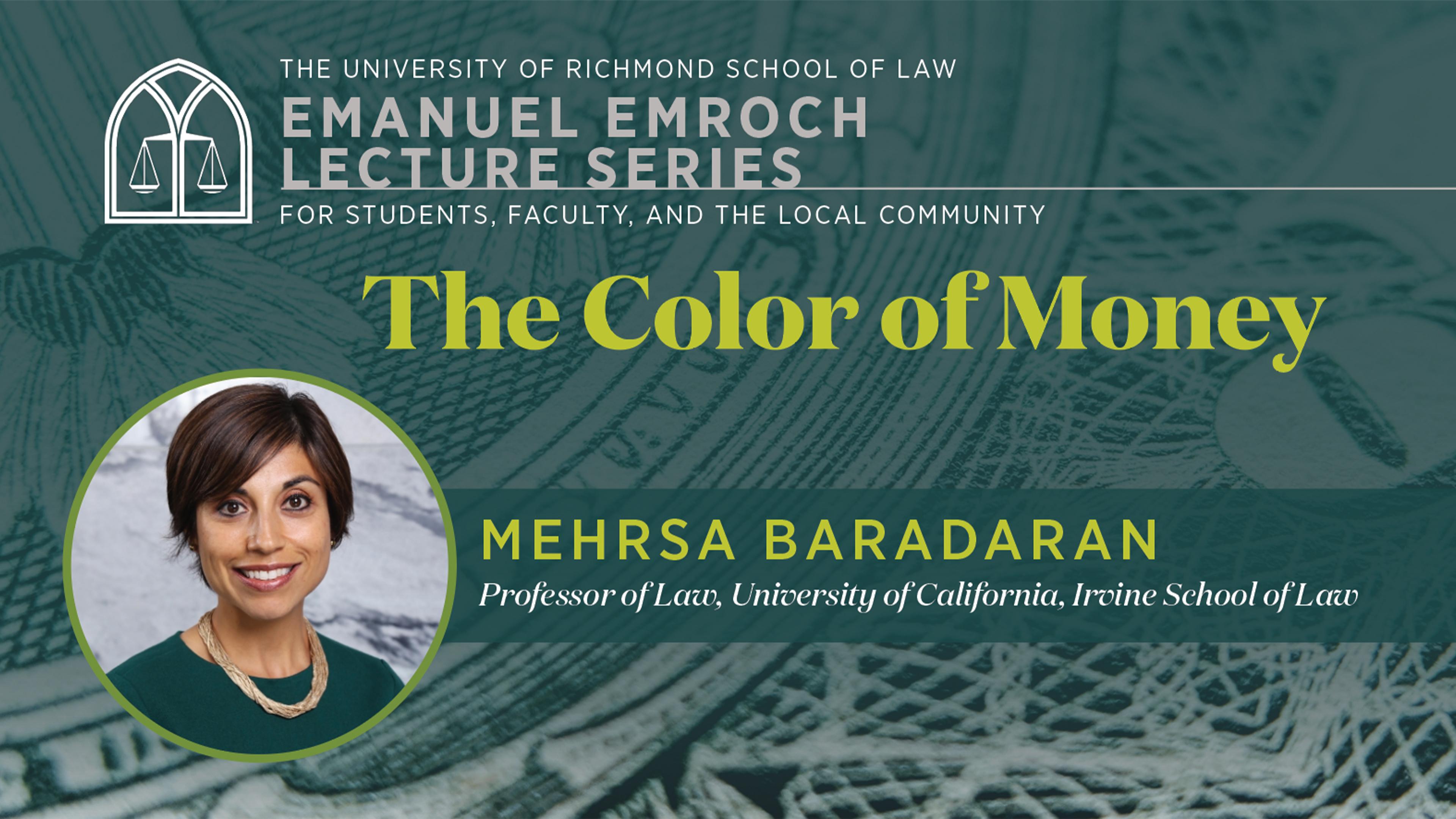 Richmond Law Welcomes Emroch Lecturer Mehrsa Baradaran - law ...