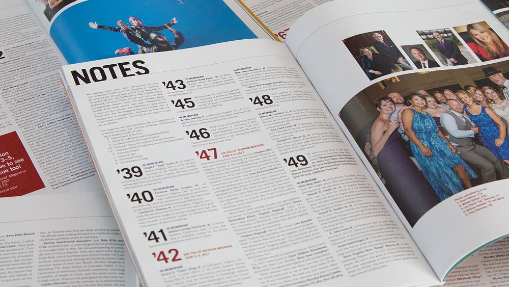 Hey, you. Take back class notes. - Magazine - University of Richmond